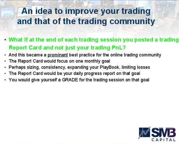Post your Daily Report Card and not just your PnL | SMB Training